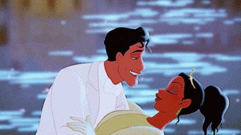 Princess Tiana And Prince Naveen Kiss