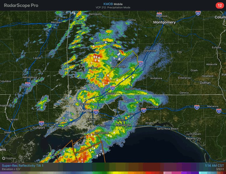 Nws Mobile On Twitter ⛈ 145am We Are Closely Monitoring Storms As