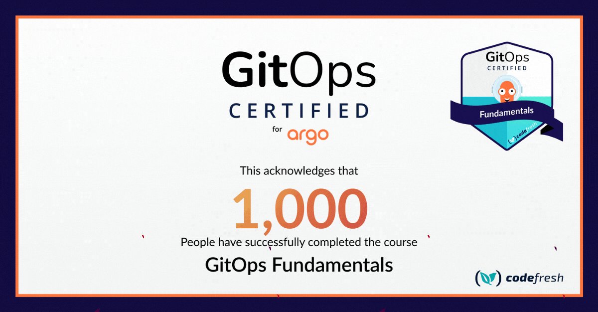 Codefresh on Twitter: "It's official, y'all. 1,000 people have successfully completed the GitOps ...