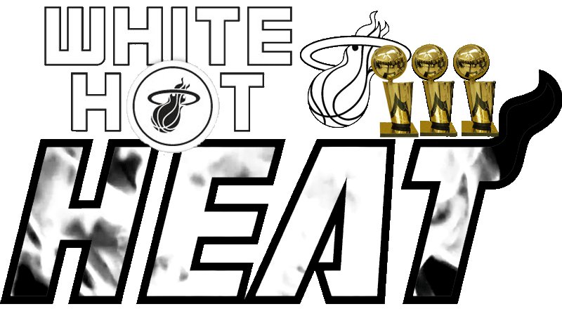 Miami Heat White Hot Logo