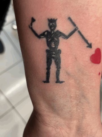 Blackbeard Flag Tattoo