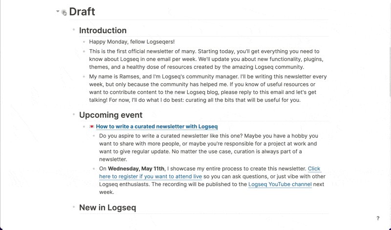 Logseq 🪵 on Twitter: Logseq 🪵 on Twitter: