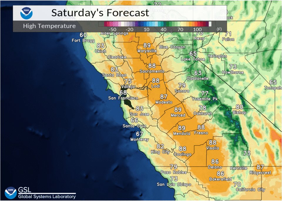 Nws Bay Area 🌉 On Twitter A Gradual Warming Trend Is Expected Across