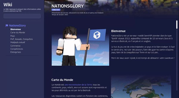 NationsGlory on Twitter: "Le #Wiki fait peau neuve et débarque en jeu 😯 👉 Il est accessible ...