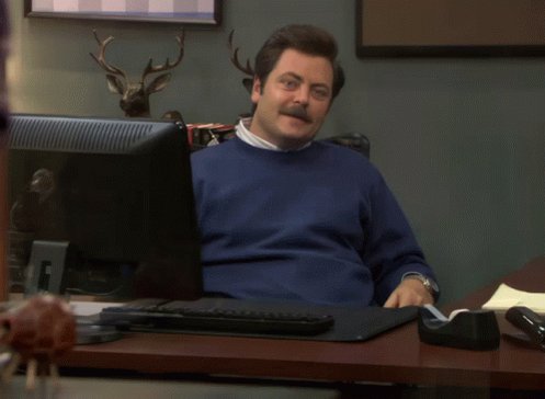 Ron Swanson Computer Gif