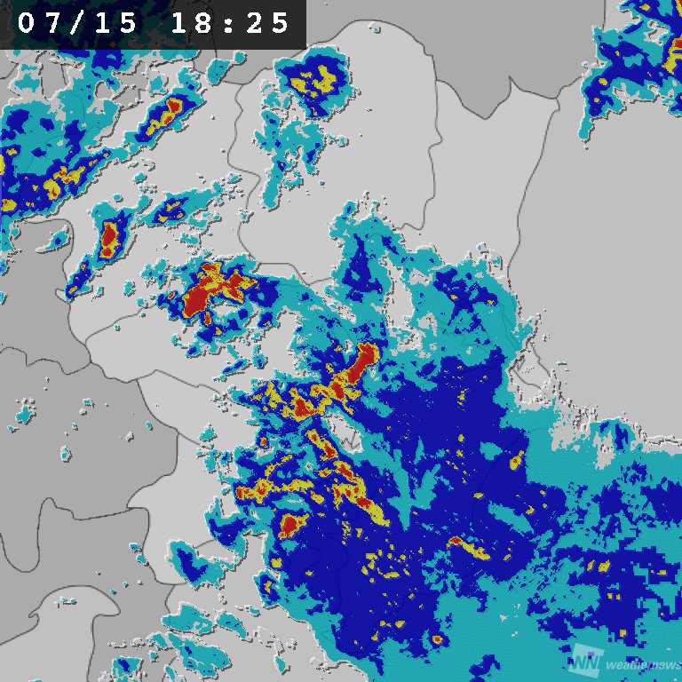 ウェザーニュース On Twitter 首都圏を断続的に活発な雨雲が通過しています。 Bhbsfzlooh 現在