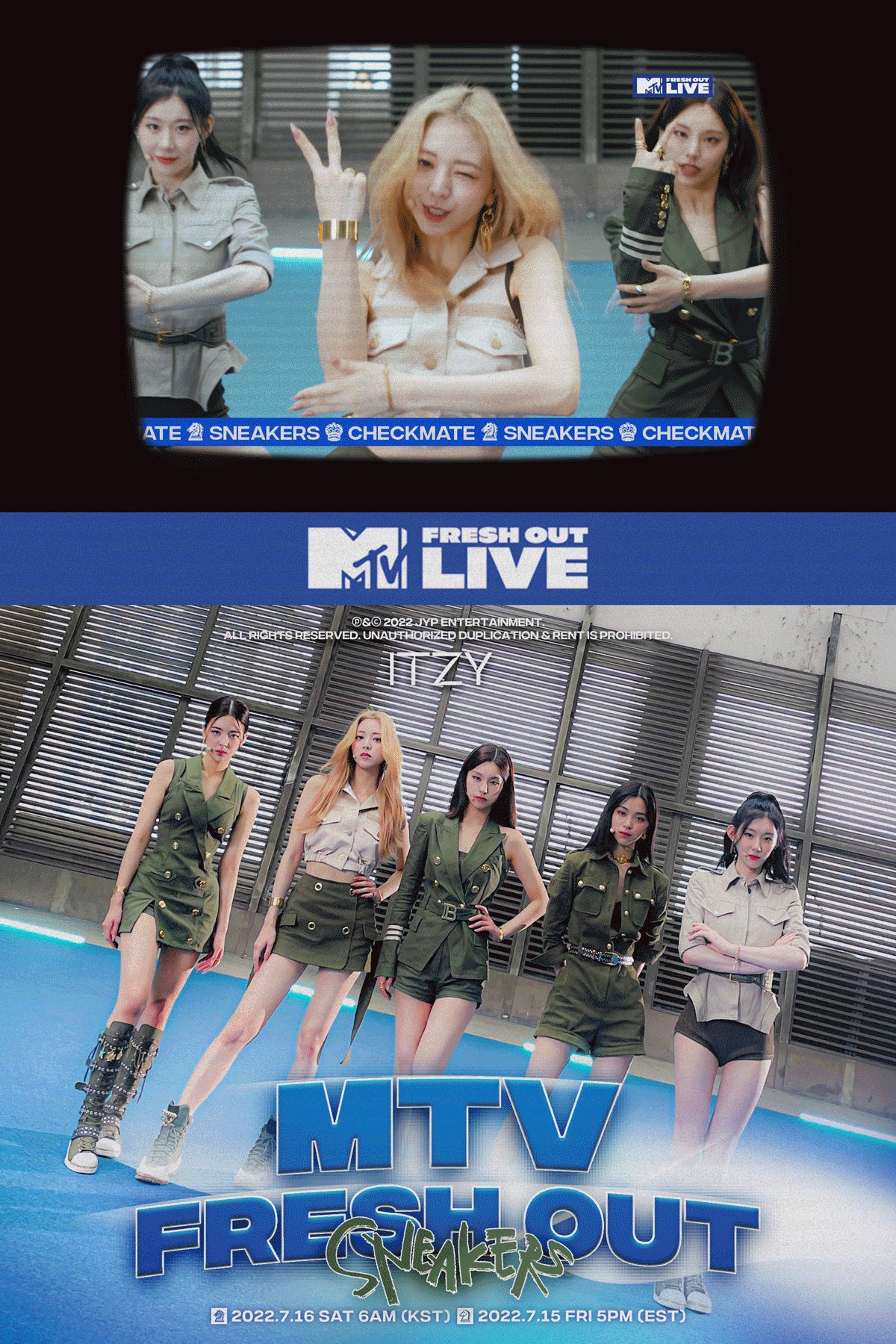 ITZY on Twitter: "ITZY "SNEAKERS" X MTV Fresh Out 📢 Don't Miss Out! 7.15 FRI 5PM (EST) / 7.16 ...