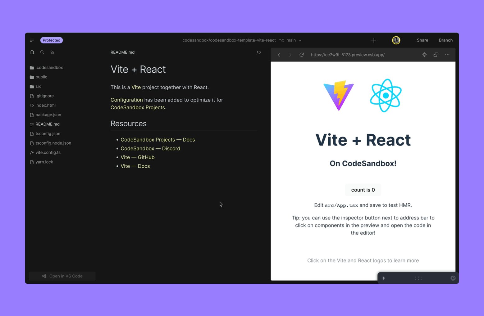 CodeSandbox on Twitter: "Today, we’re thrilled to announce that we are opening up CodeSandbox ...