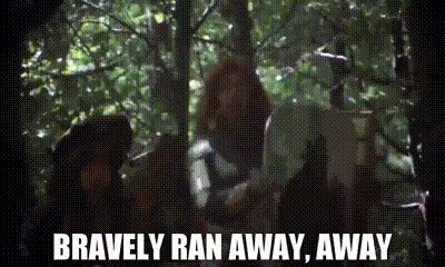 Running Away Monty Python Gif