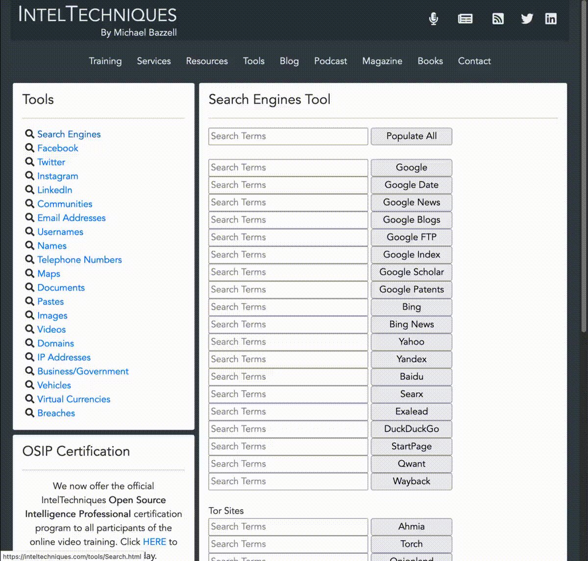 Daily OSINT on Twitter: "Do you want to do #OSINT with up-to-date #tools from a single web page ...