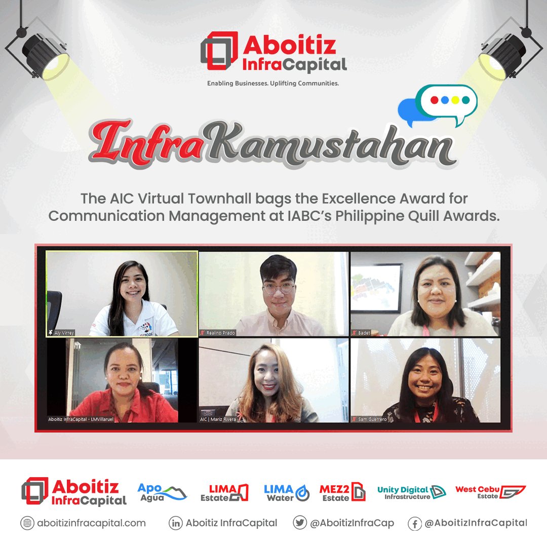 Aboitiz InfraCapital on Twitter: "Aboitiz InfraCapital’s Virtual Townhall InfraKamustahan has ...