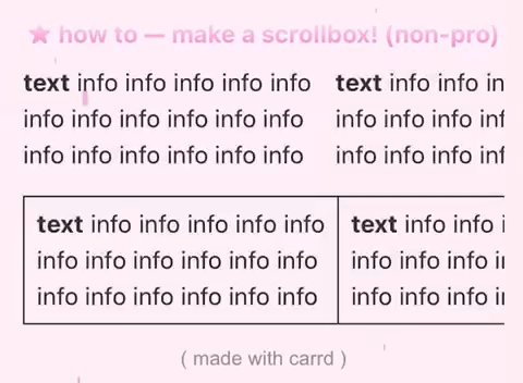 ً on Twitter: "how to — make a scrollbox (for non pro carrd users!) https://t.co/k4IrZdxZ0H ...