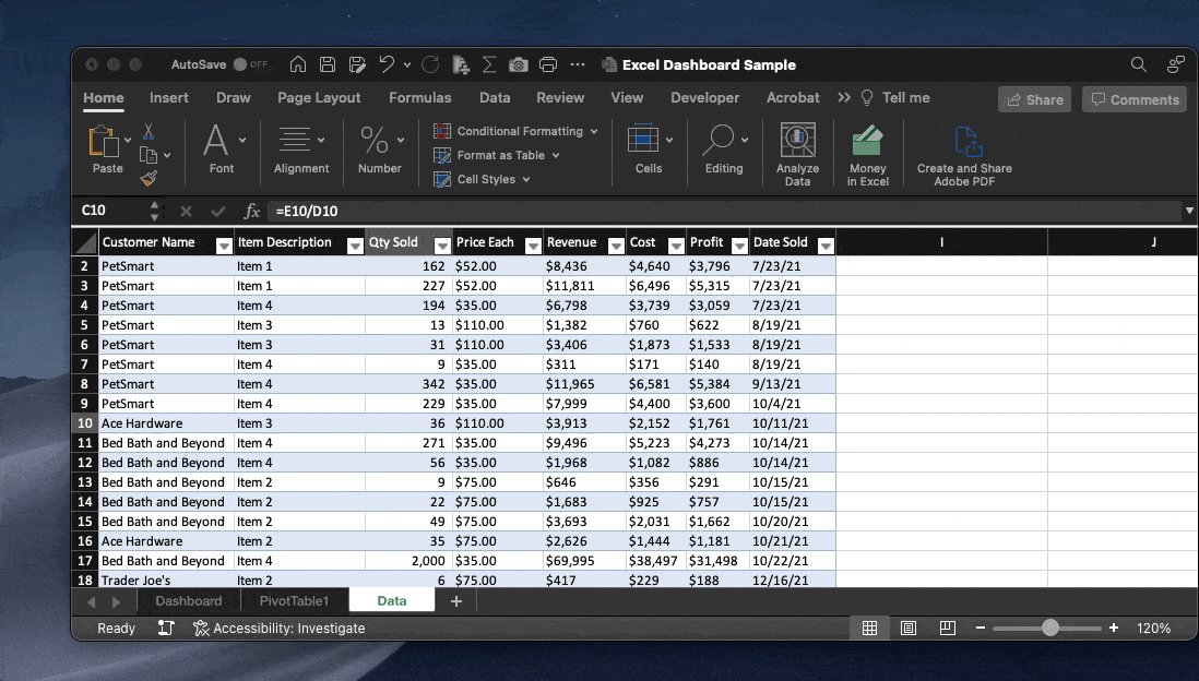 Blake Burge 💡 on Twitter: "How to build an interactive Excel Dashboard (step-by-step): 📊" / Twitter