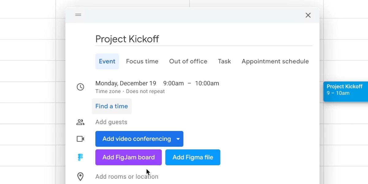 Figma on Twitter: "You can now add Figma and FigJam files to @Google Calendar events with our ...