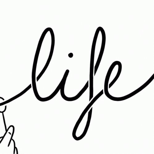 The Word Life In Cursive