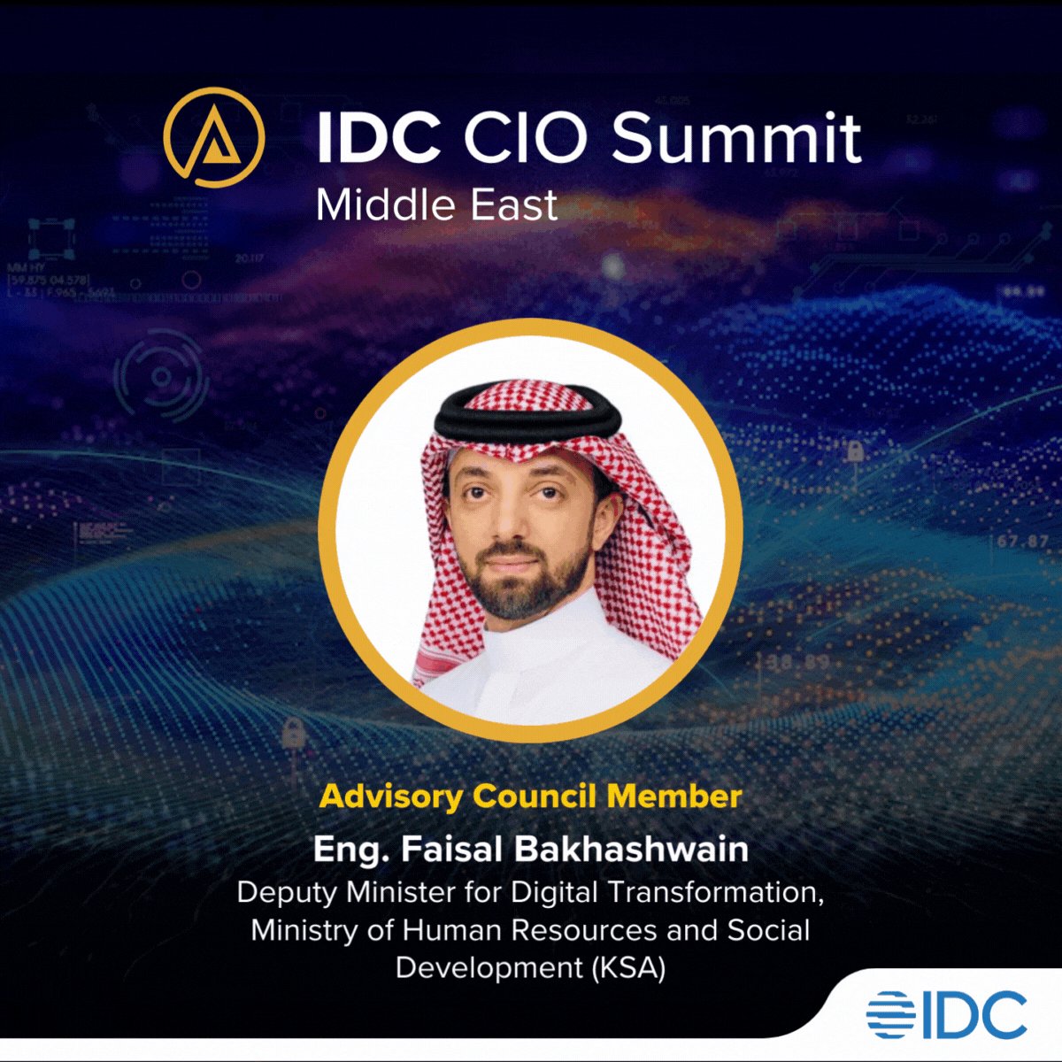 IDC | MEA on Twitter: "It's our privilege to welcome Faisal Bakhashwain, Saudi Arabia's Deputy ...