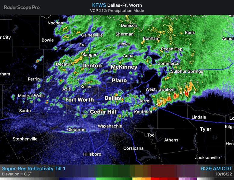 Nws Fort Worth On Twitter 7 34 Am Showers And Thunderstorms Ongoing