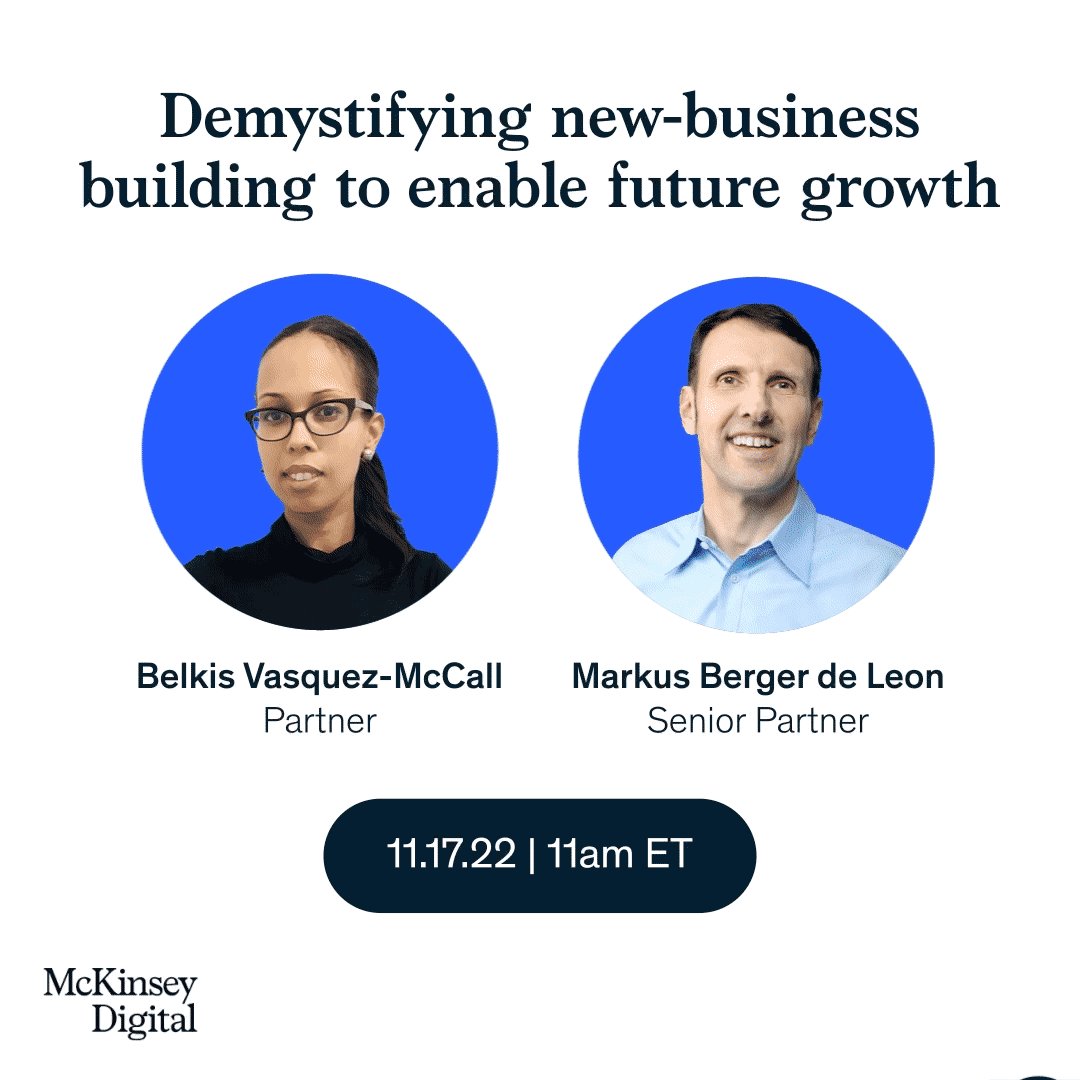 McKinsey & Company on Twitter: "Join us tomorrow for a session covering everything you need to ...
