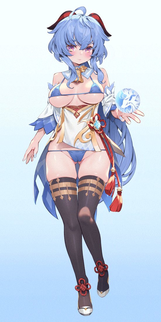 WaterRingArt Patreon & Fanbox C101 金曜日 西つ04b on Twitter: "甘雨 Ganyu Summer Suit Animation nsfw ...