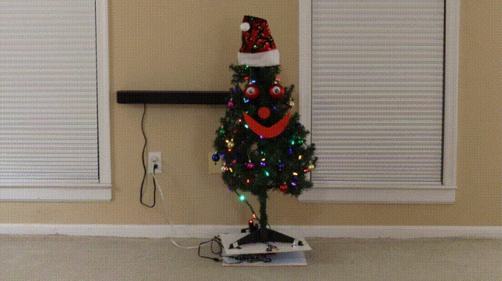 Arduino On Twitter This Arduino Controlled Christmas Tree Follows You Around The Room