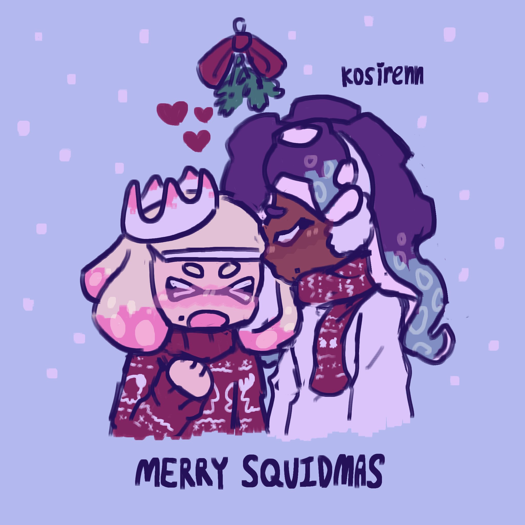 pearl🐙🎱 TEAM SWEET!!!! on Twitter: "[repost from last year 😭] merry squidmas!!! #splatoon # ...