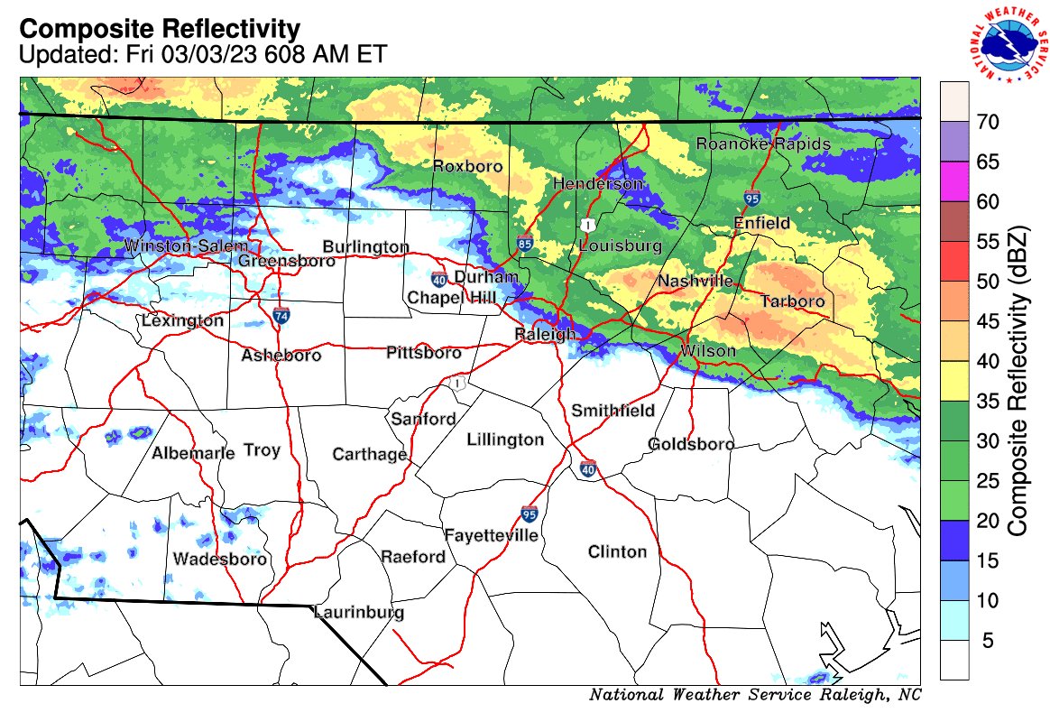 Nws Raleigh On Twitter 658 Am Radar 🌧️ Rain Is Currently Moving