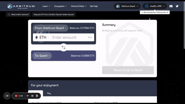 Arbitrum (💙,🧡) on Twitter: "🎉 Announcing our new transaction history feature for our bridge! 🎉 ...