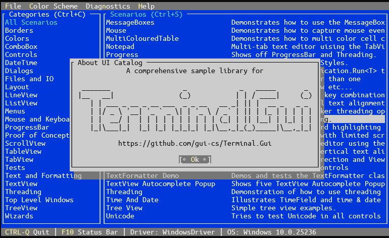 Tigger (Charlie) Kindel on Twitter: "Release v1.10 of Terminal.Gui has SNAKES! And Animation ...