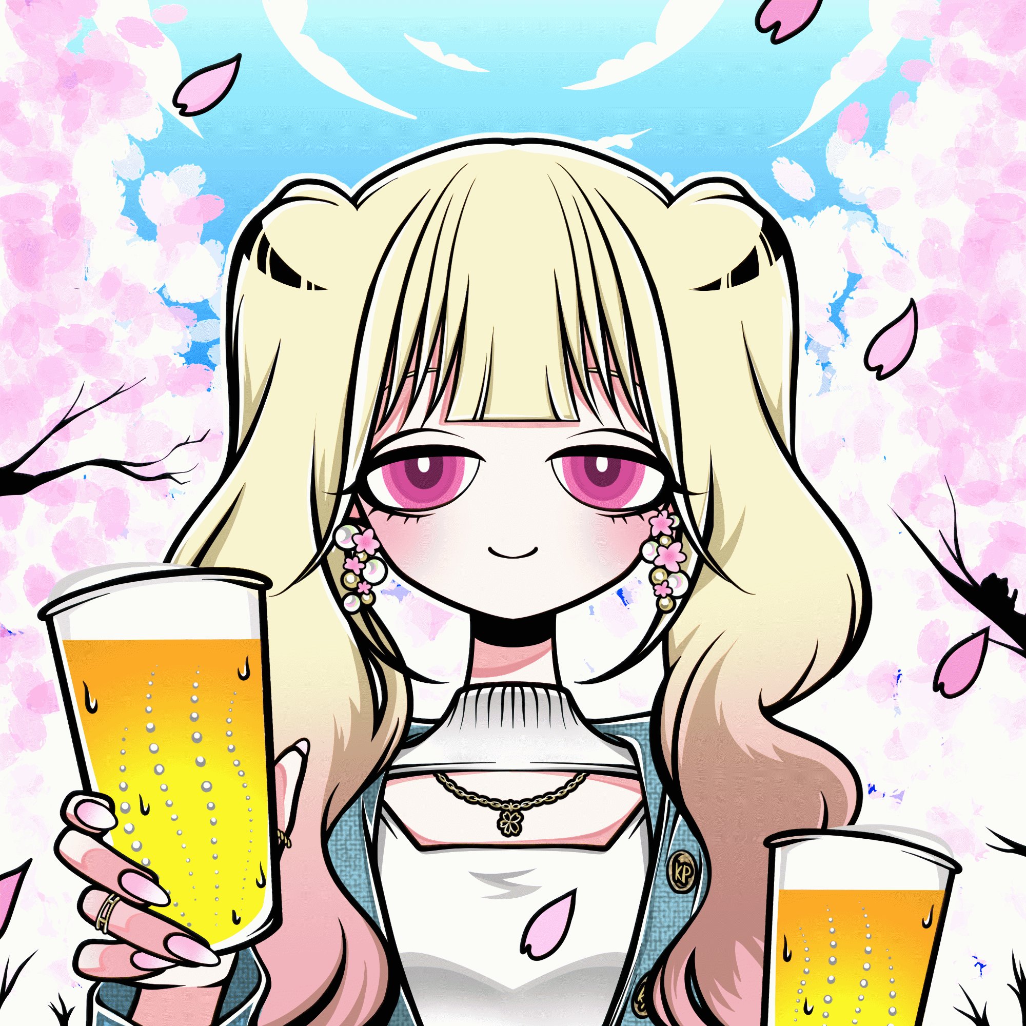 シラタニ🥂お花見List中🌸🍻 on Twitter: "\一緒にKP(乾杯)しよう🍻／ お酒×女の子NFT【KP GIRLS】 (昼)は現在List中 (夜)は今夜3/27(Mon)22: ...
