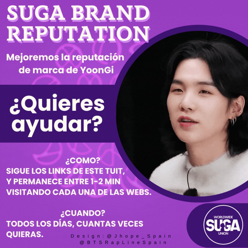 BTSRapLineSpain Fan Account slow on Twitter: "Apoya a YOONGI Sigue cada link, visita & desliza ...