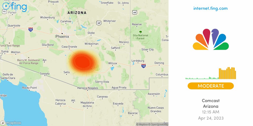 Fing Internet Alert on Twitter: "🚧 Moderate Internet #outage ongoing: #Comcast in #Arizona since ...