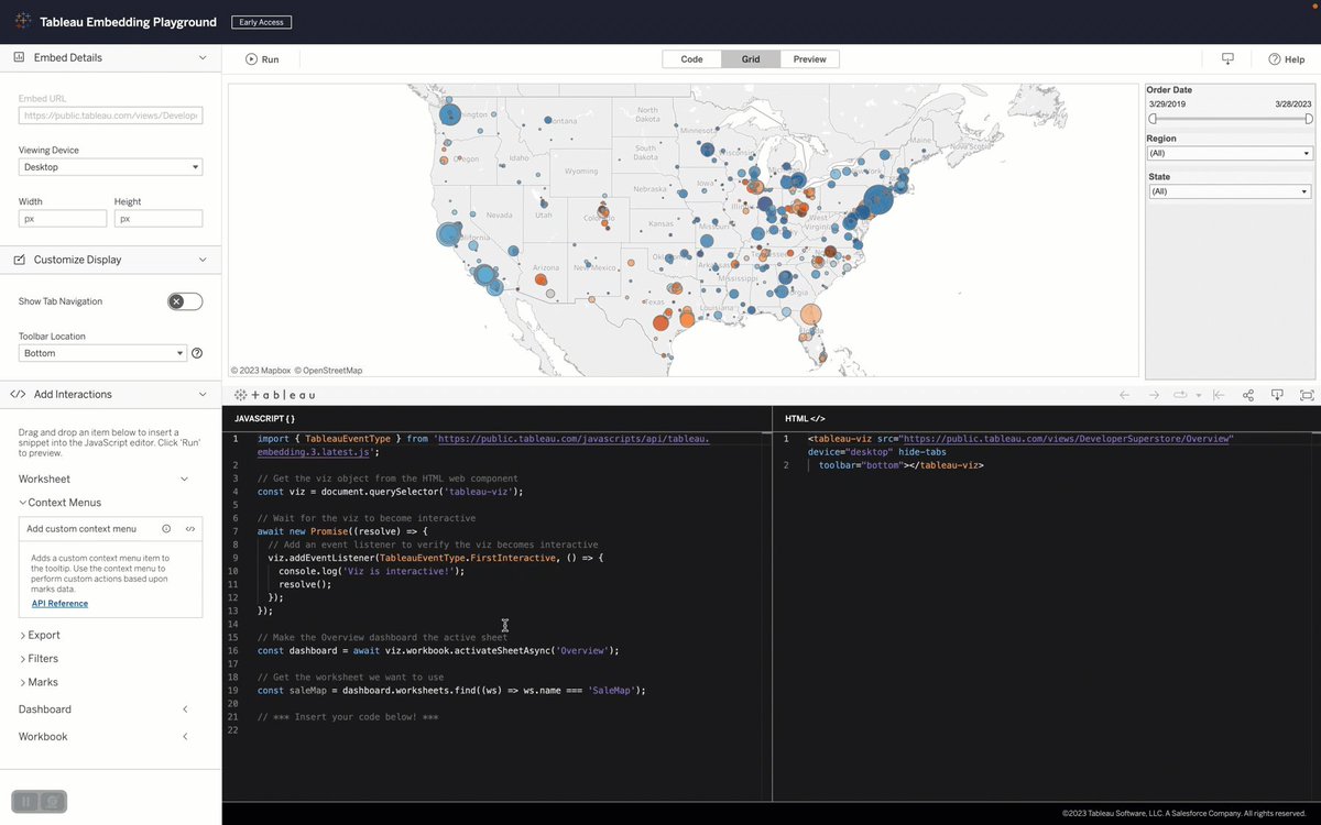 Geraldine (Gigi) Zanolli on Twitter: "🚀 Introducing the Tableau Embedding Playground Developer ...