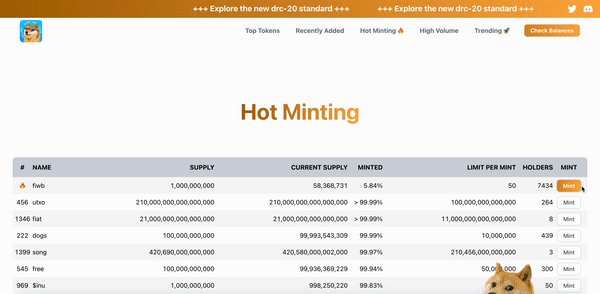 Doge Labs | drc-20 Doginals on Twitter: "🚀 Minting #Doginals has just become as easy as fetch ...