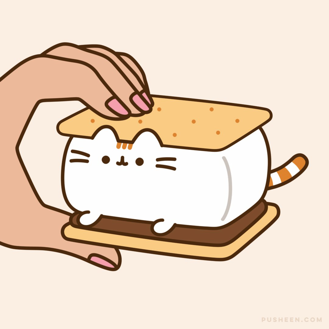 Pusheen Eating Pizza