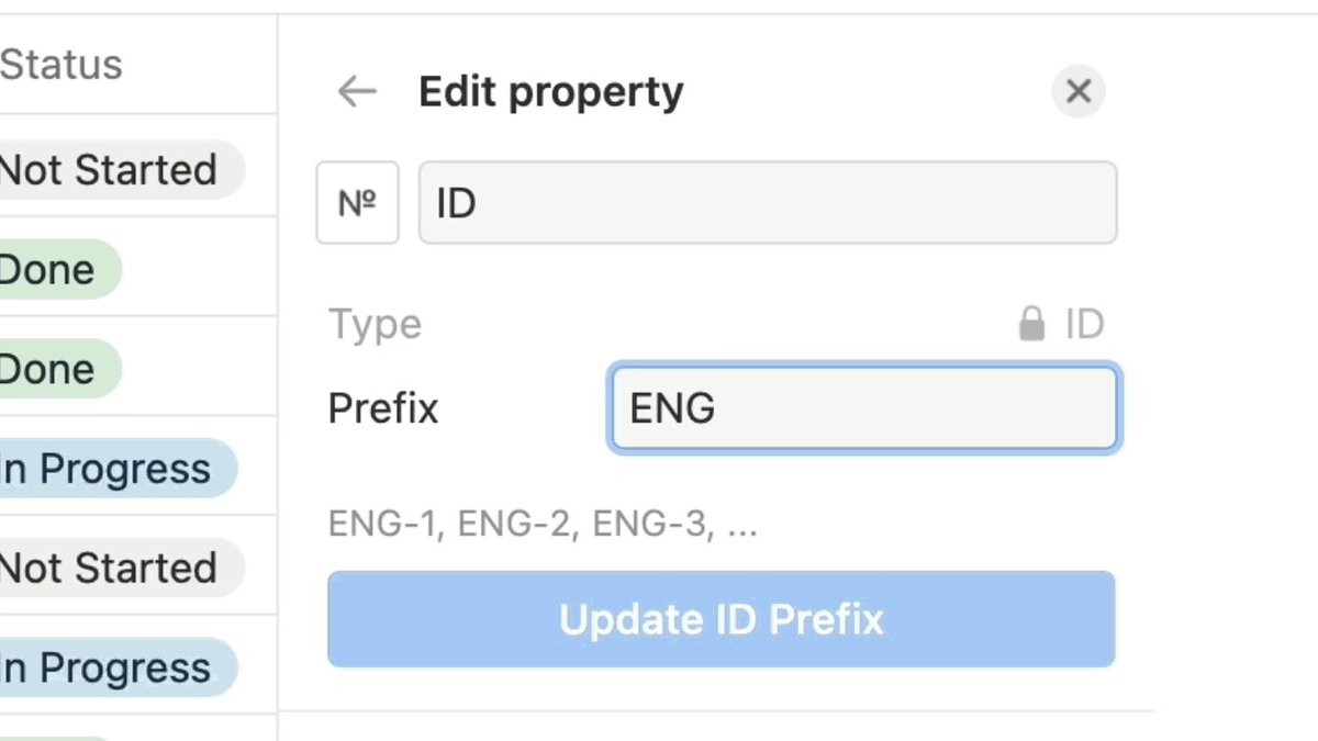 Notion On Twitter New Unique Ids With Custom Prefixes Set Them Up In Any Database To Make