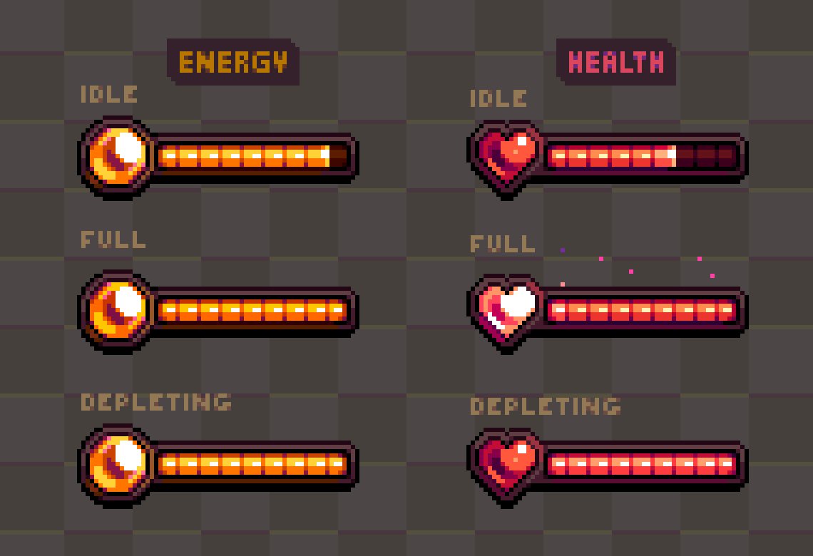 Rappenem on Twitter: "Some of my pixel art UI