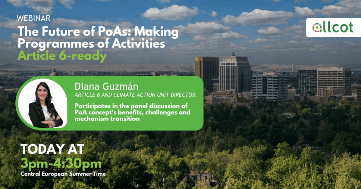 ALLCOT Group on Twitter: "Join Diana Guzman, ALLCOT Article 6 and Climate Action Unit Director ...