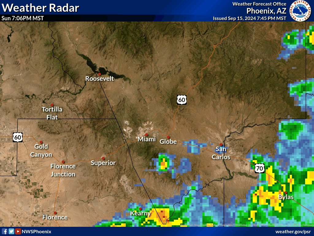 Weather Radar Map Arizona More Than 3" Of Rain Forecast For Some Areas